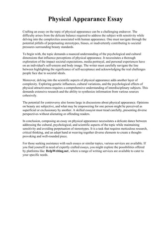 Physical Appearance Essay.pdf