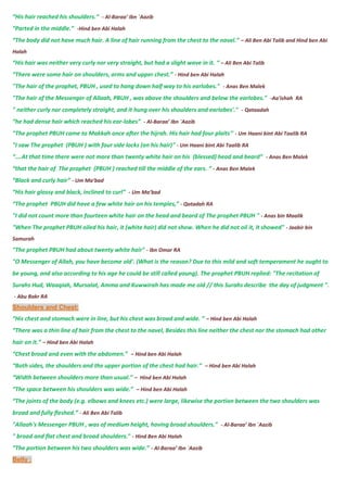 Physical appearance of the prophet muhammed pbuh | PDF | Islam ...