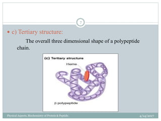 Physical aspects, biochemistry of protein & peptide | PPTX