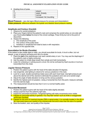 Physical assessment exam study guide | PDF