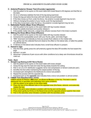 Physical assessment exam study guide | PDF