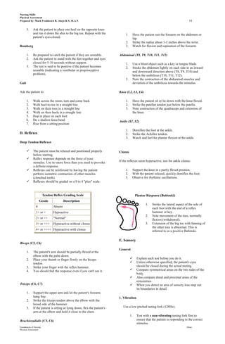 Physical Assessment Handouts | PDF