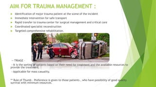 PHYSICAL ASSESSMENT OF A TRAUMA PATIENT PRESSENTING WITH acute injury ...