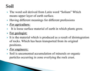 Physical behavior of soil | PPTX