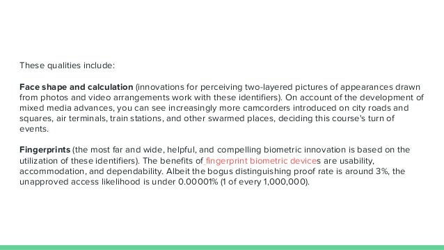 Physical Biometrics Pptx Technology And Computing