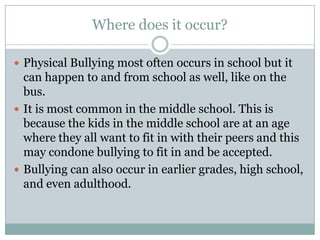 Physical bullying | PPTX