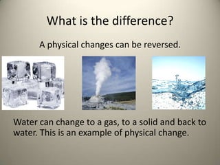 Physical change or chemical change | PPTX | Chemistry | Science