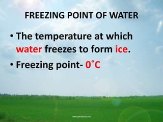Physical characteristic of water | PPTX | Chemistry | Science