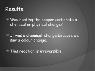 Physical & Chemical Changes science presentation | PPTX