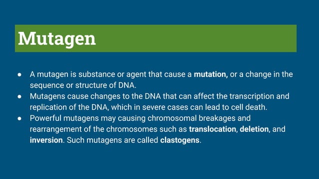 Physical & Chemical Mutagen (BS415).pdf | Chemistry | Science