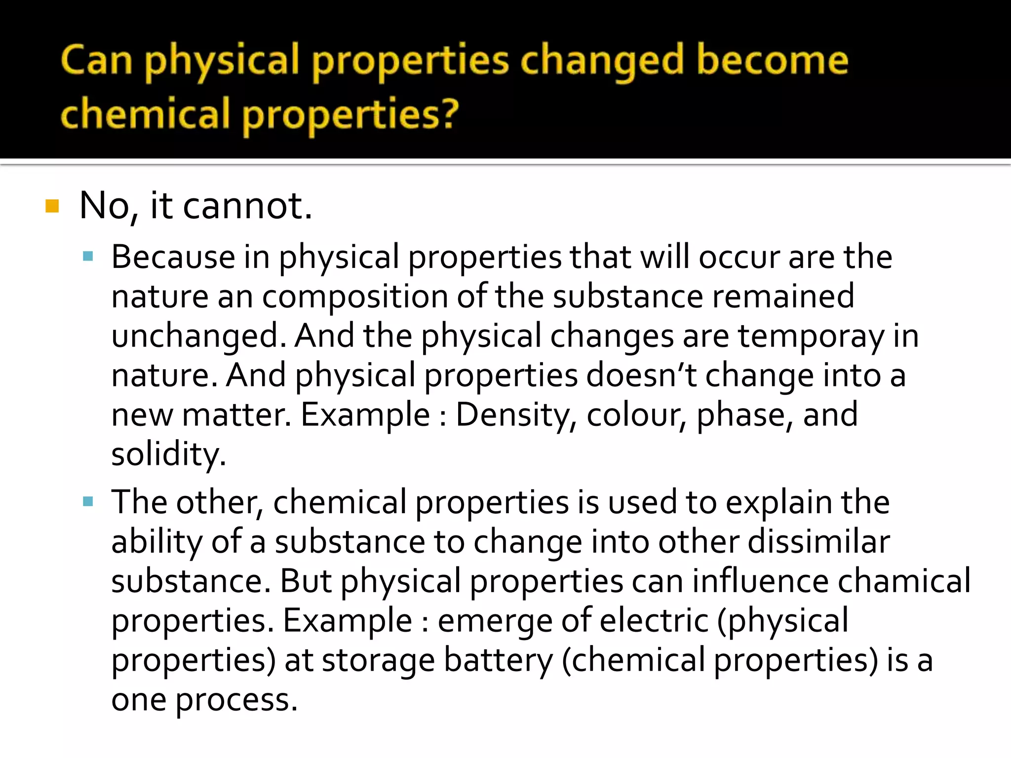 Physical & Chemical Properties | PPTX