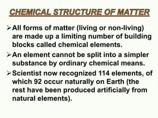 Physical & chemical structure of matter | PPT