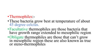 Physical conditions for bacterial culturing | PPTX