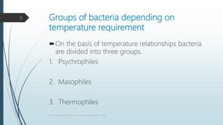 Physical conditions for cultivation of bacteria | PPTX