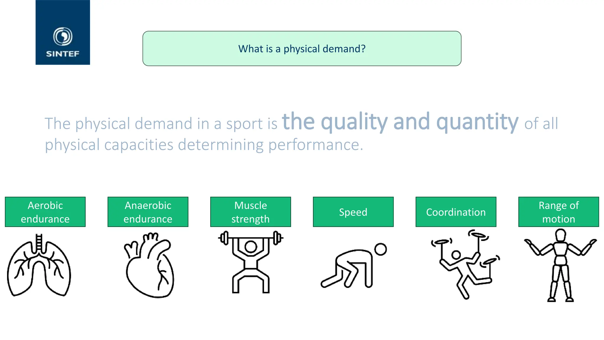 Physical demands in sports - WCSPT Oslo 2024 | PPTX