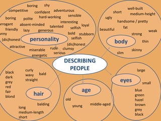 Physical description vocabulary | PDF