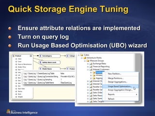 Microsoft Analysis Services Physical Design | PPTX | Databases | Computer Software and Applications