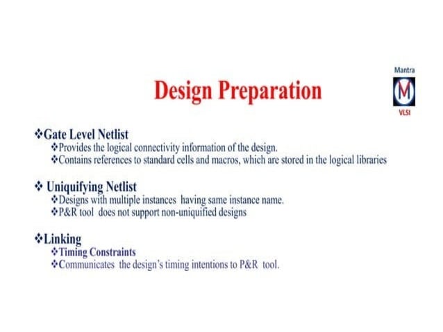 physical design flow floorplan routing place | PPT