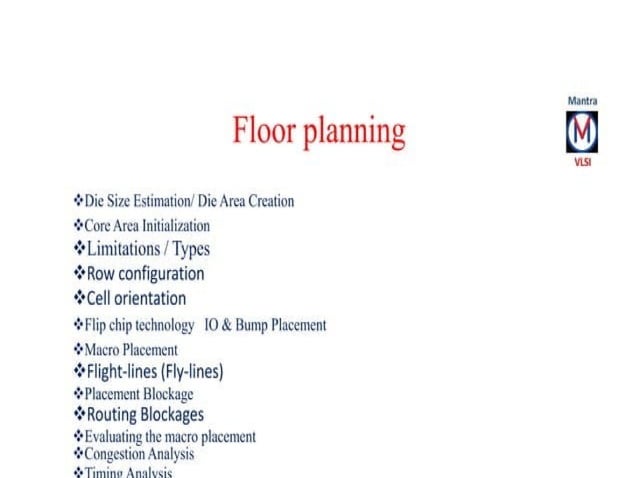physical design flow floorplan routing place | PPT