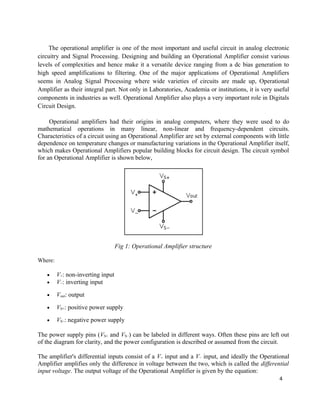 Physical designing of low power operational amplifier | PDF