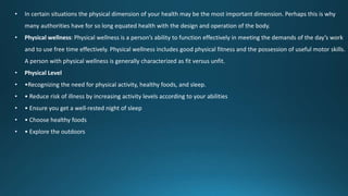 Physical Dimension of Health | PPTX