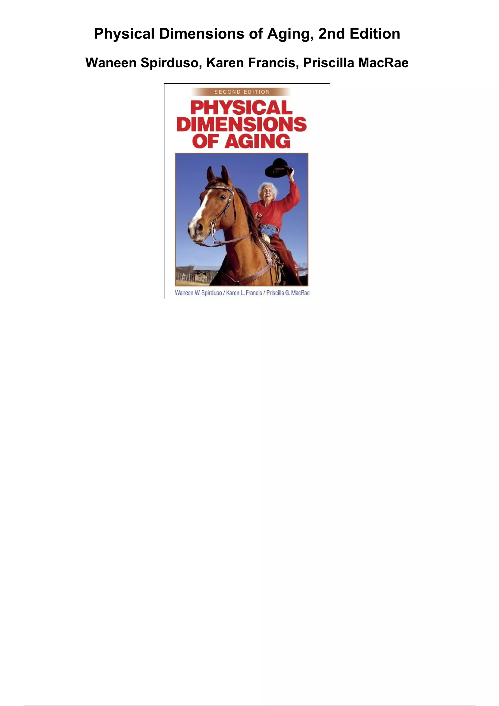 Physical dimensions of aging 2nd edition pdf | PDF
