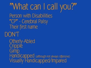 Physical disabilities | PPTX