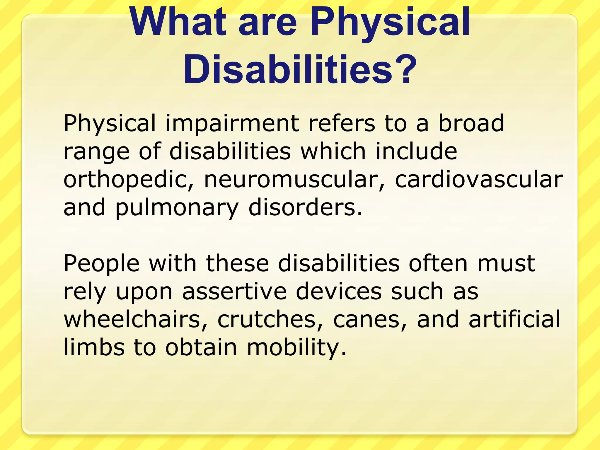 Physical Disablities and UDL | PPTX