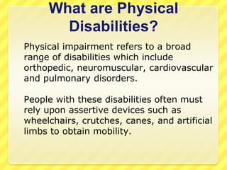 Physical Disablities and UDL | PPTX