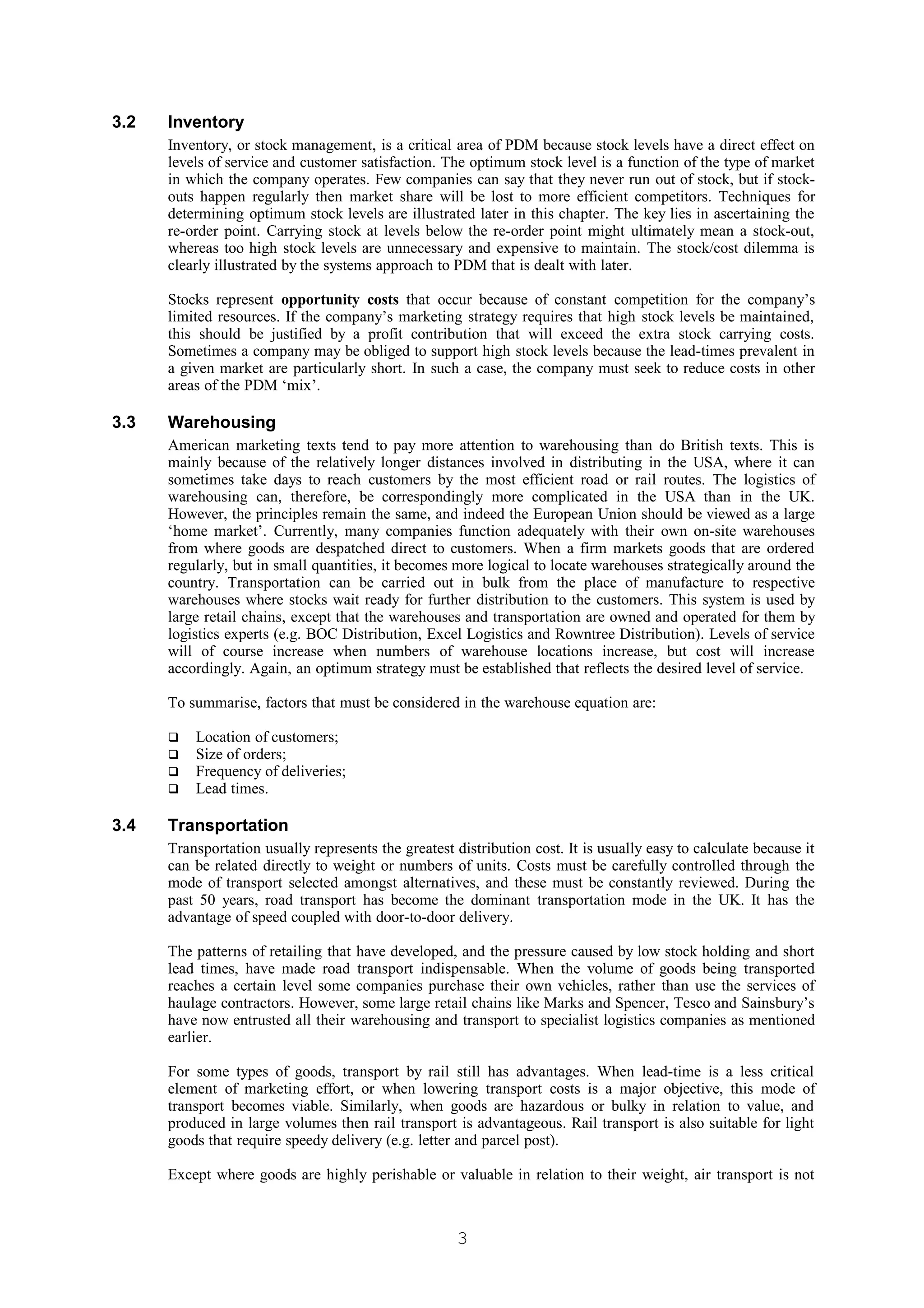 Physical distribution | DOC