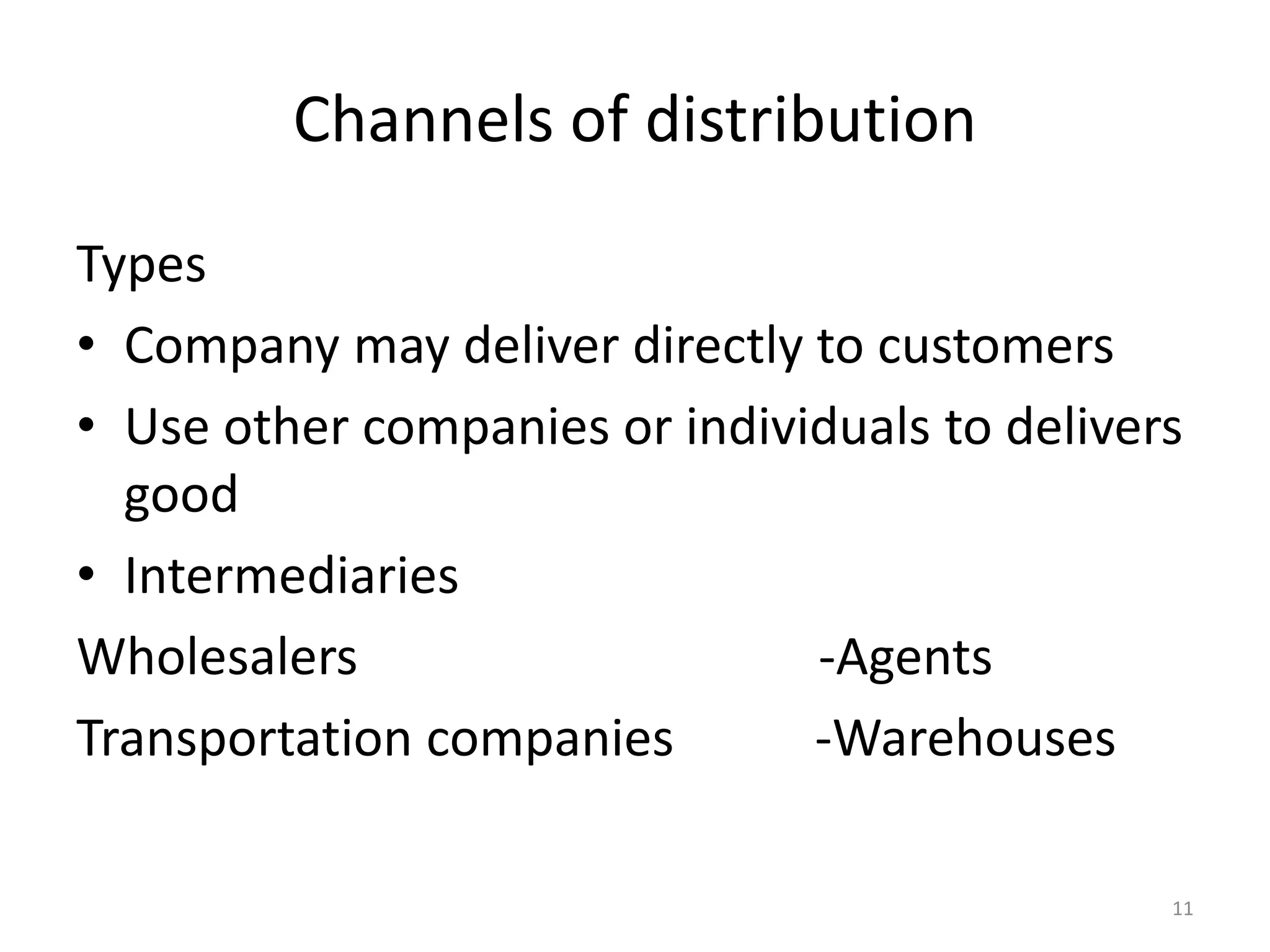 Physical distribution and its channels | PPTX