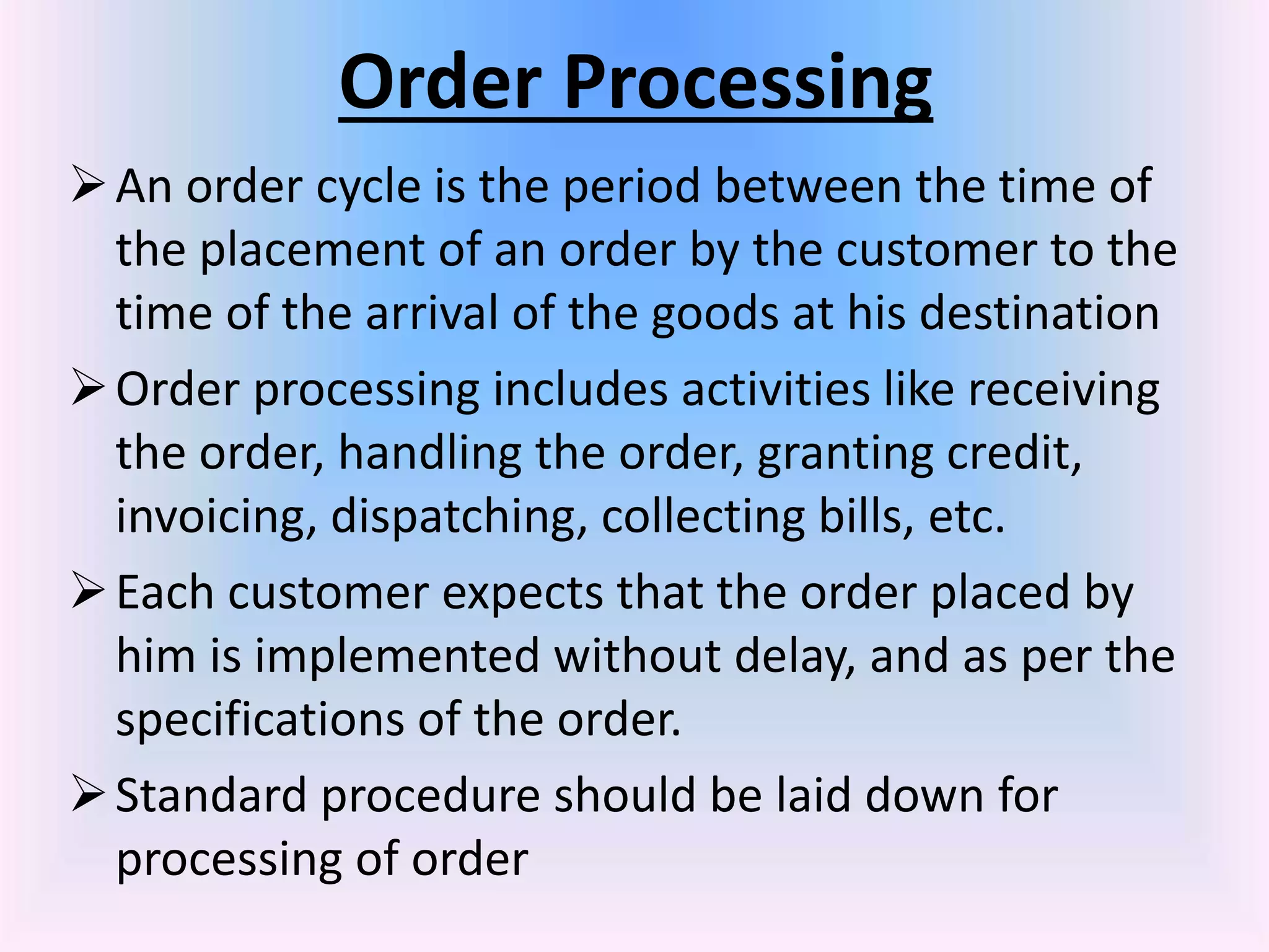 Physical distribution decision | PPTX