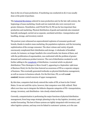 Physical distribution set1 | DOC | Logistics and Transportation ...