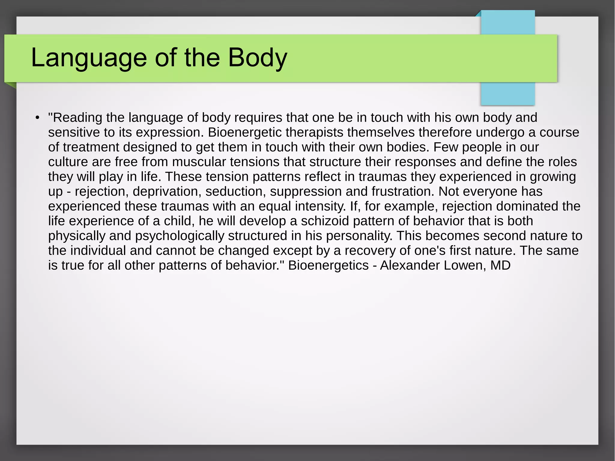 Physical Dynamics of Character Structure | ODP