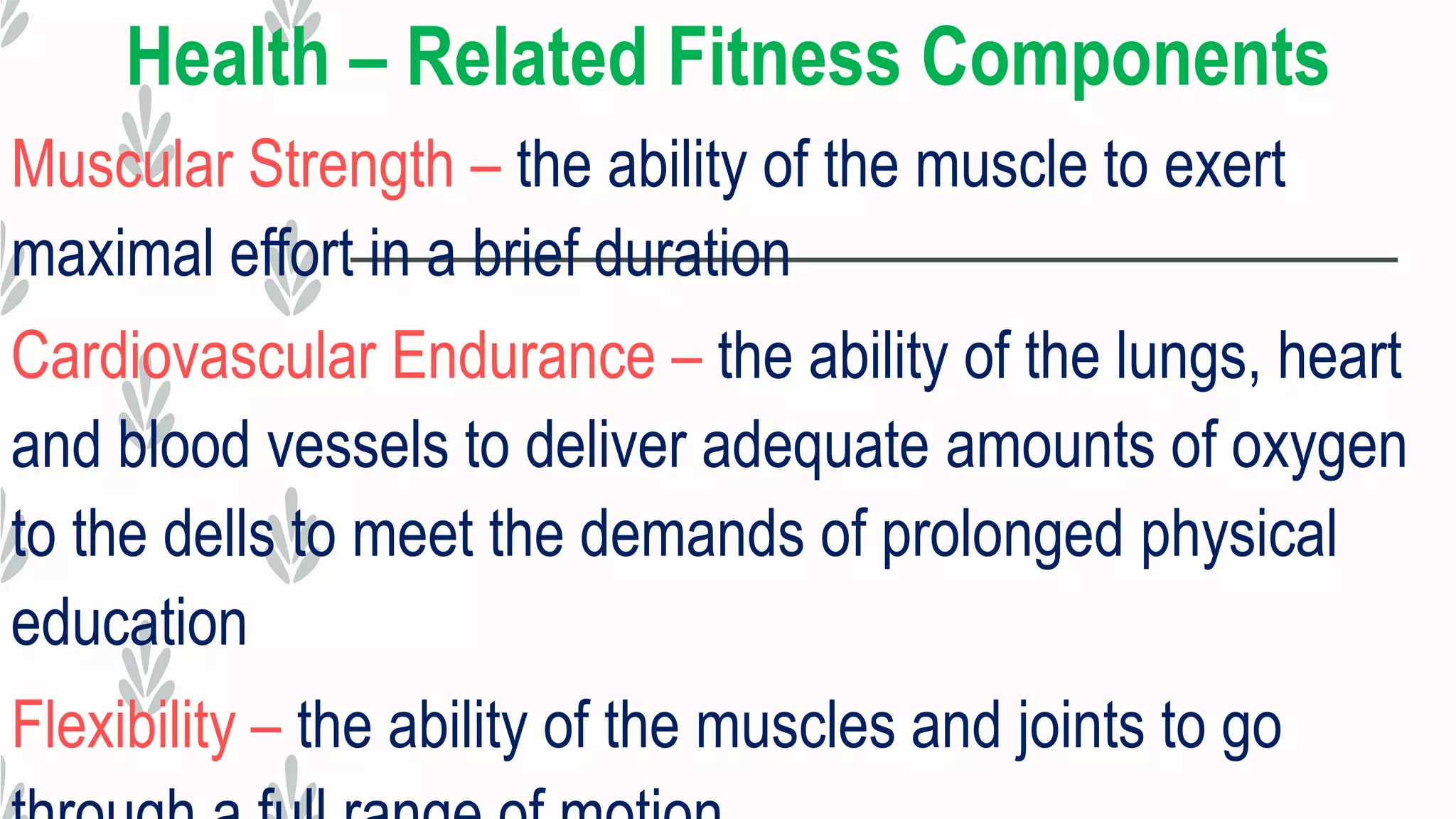 MAPEH 7 Physical education 1st Quarter | PPTX