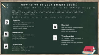 PHYSICAL EDUCATION - SMART GOALSpptx | PPTX