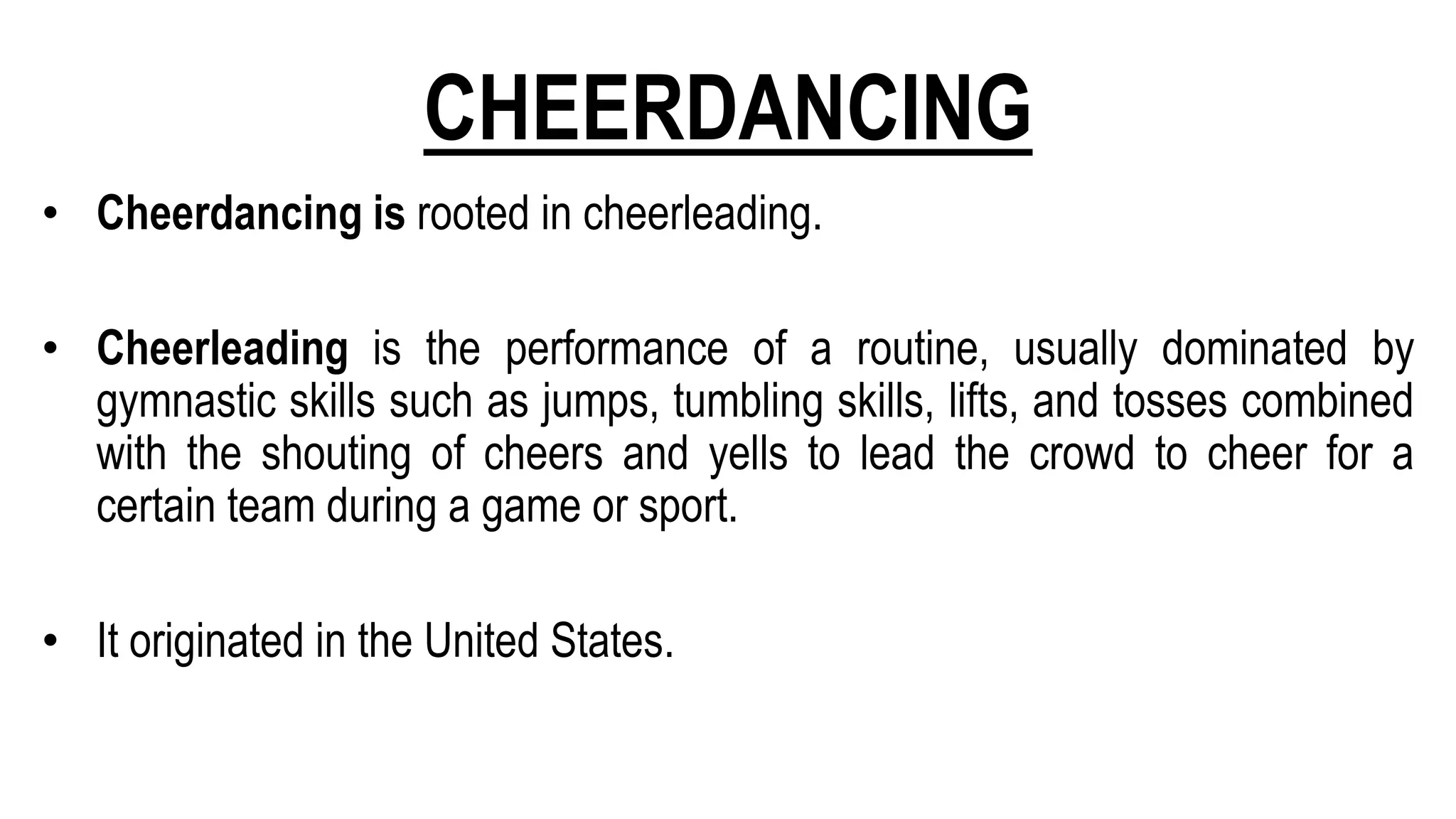 Cheerdance - Grade 10 - Q4 | PPTX