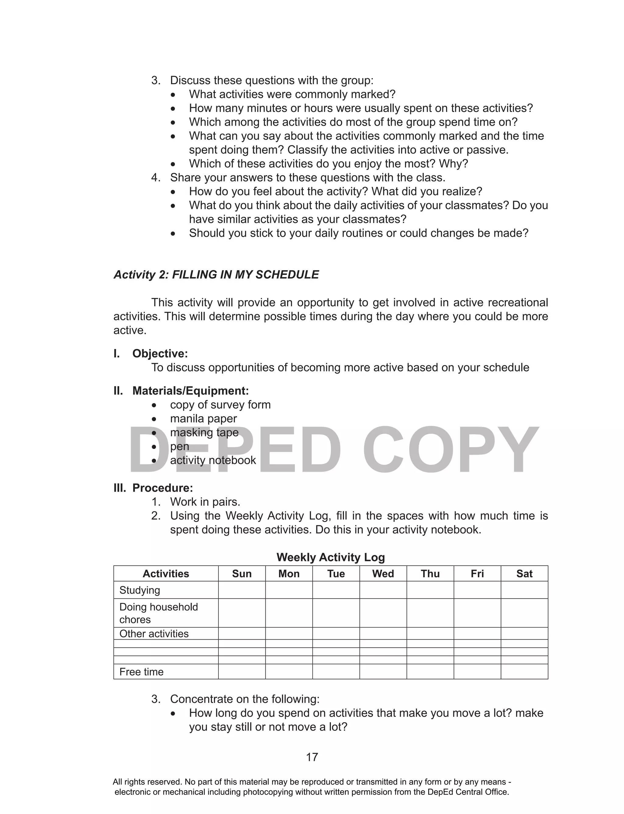 Grade 10 Physical Education - Learning Material {Unit 1:Active ...