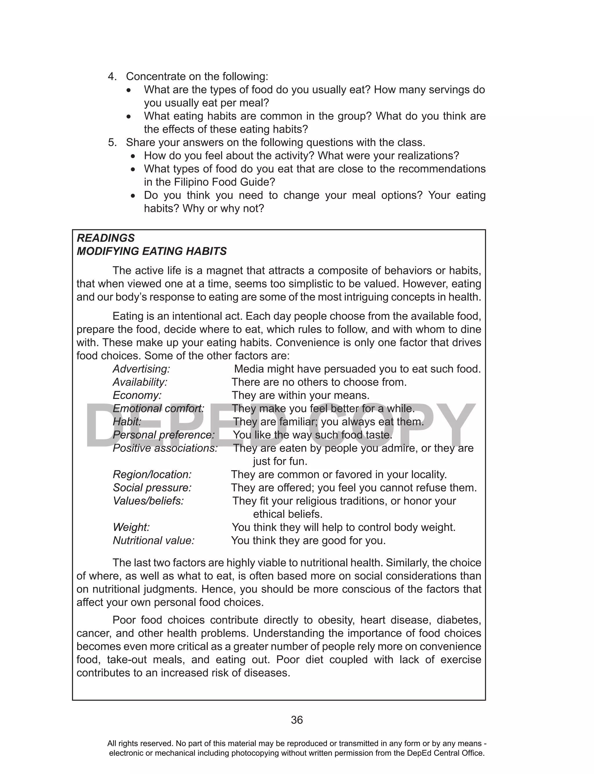 Grade 10 Physical Education - Learning Material {Unit 1:Active ...