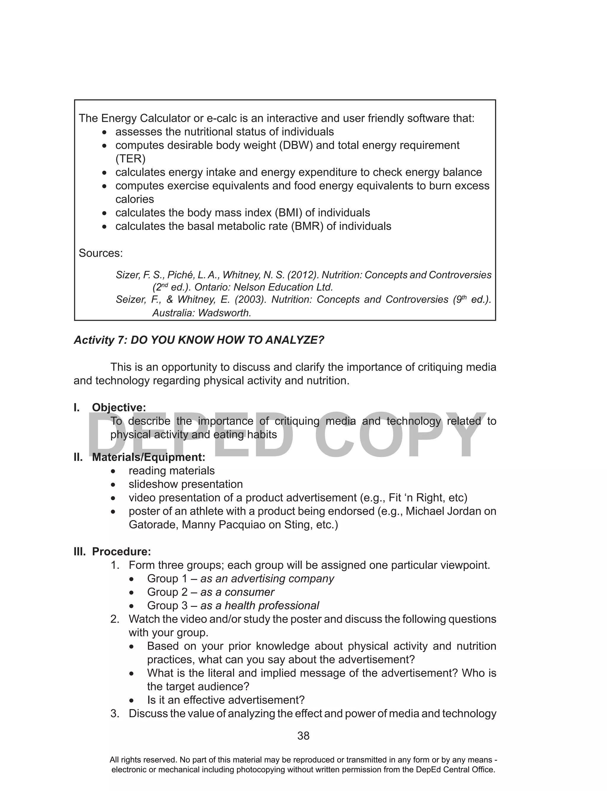 Grade 10 Physical Education - Learning Material {Unit 1:Active ...