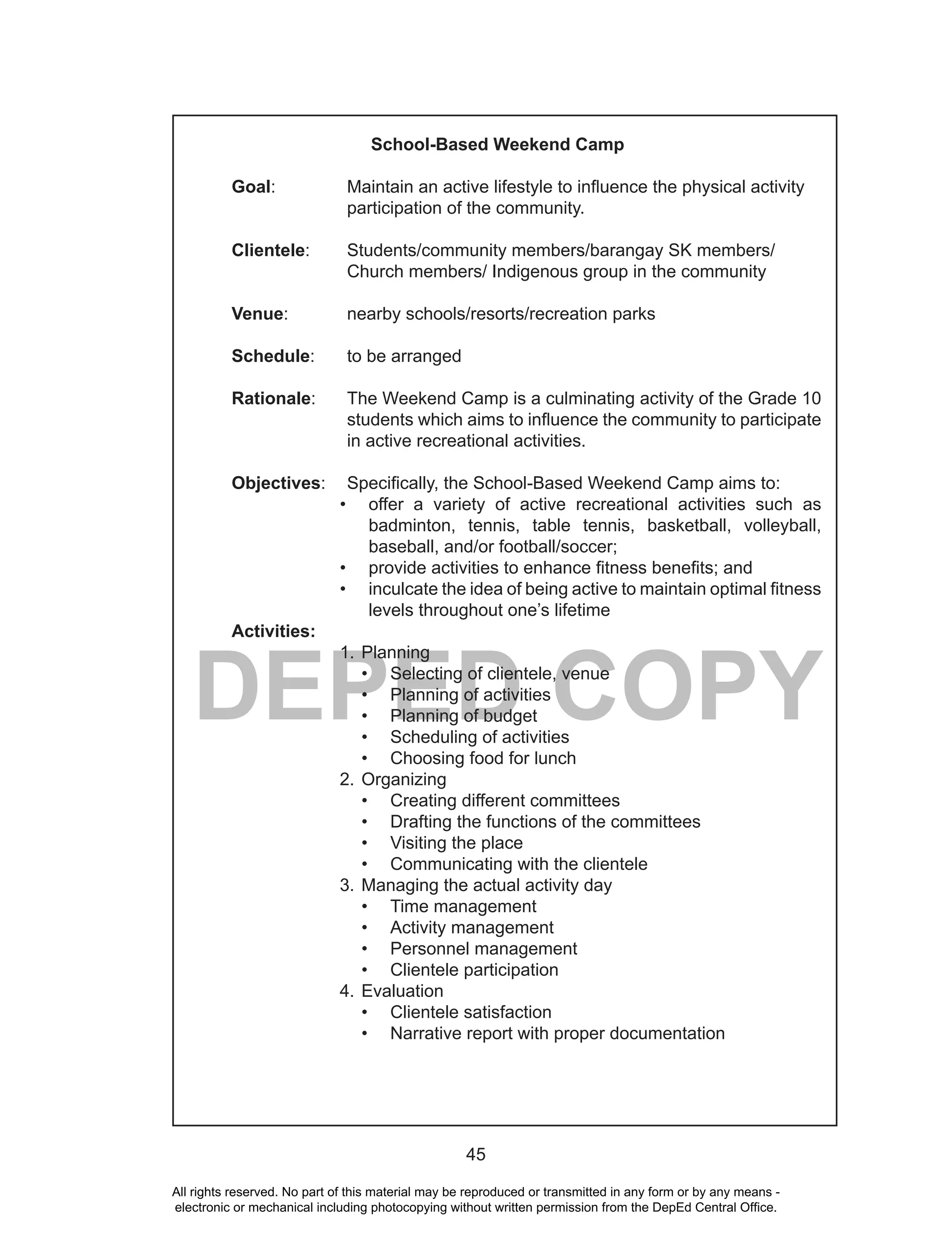 Grade 10 Physical Education - Learning Material {Unit 1:Active ...