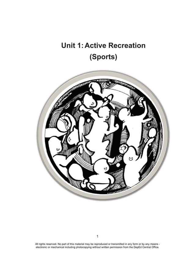Grade 10 Physical Education - Learning Material {Unit 1:Active Recreation (Sports)} | PDF