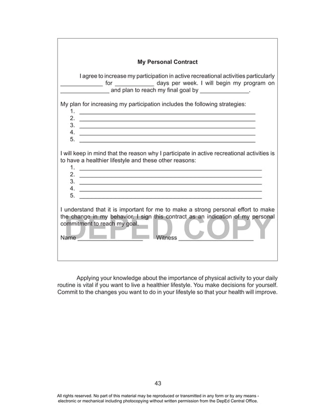 Grade 10 Physical Education - Learning Material {Unit 1:Active Recreation (Sports)} | PDF