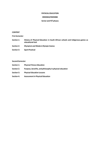 Physical education 2 book | DOCX