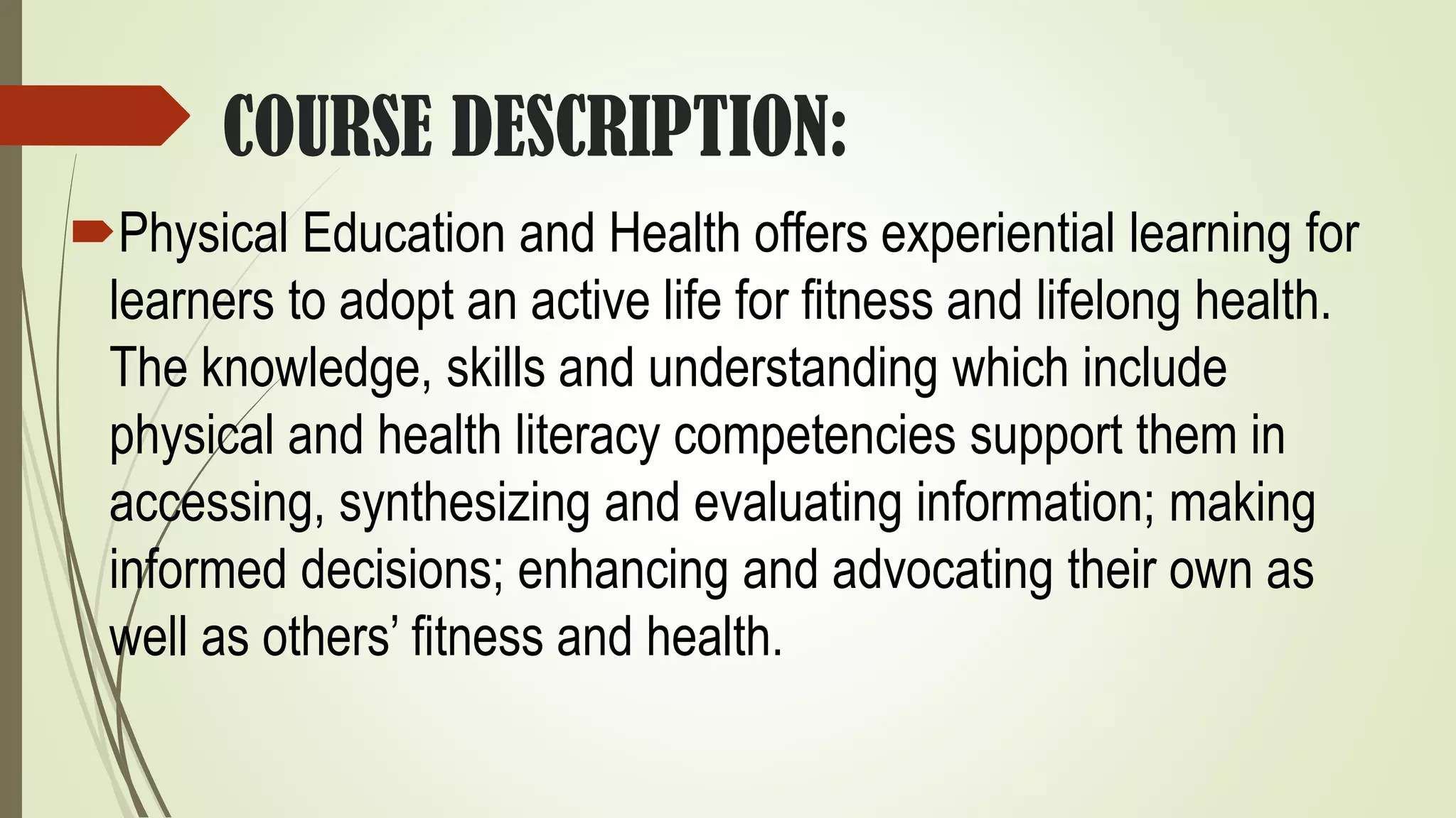 Physical Education and Health 11 - Introduction | PDF