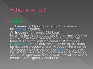 Physical education (arnis) | PPTX