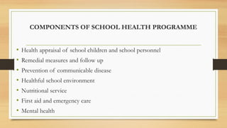 physical education assignment[1].pptx school health services | PPT