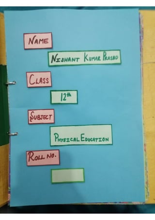 Physical education class 12 project file on kho - kho & yoga (Obesity ...