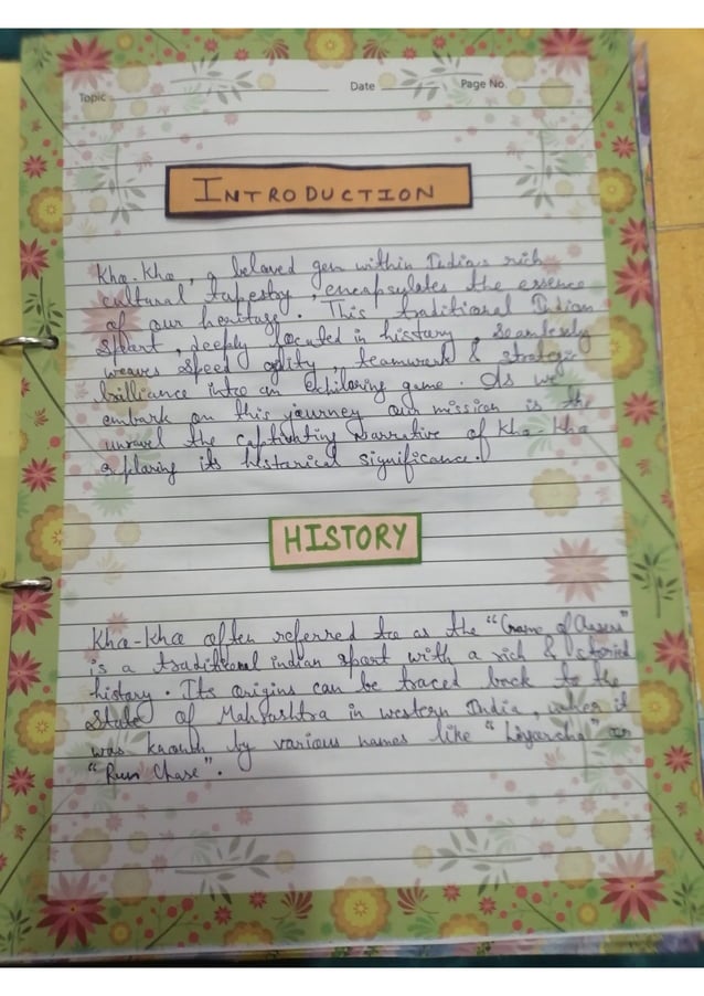 Physical education class 12 project file on kho - kho & yoga (Obesity ...