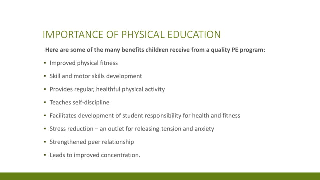 Physical Education Class Introduction.pptx | Education